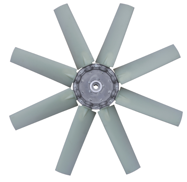 Large tube axial blower fan