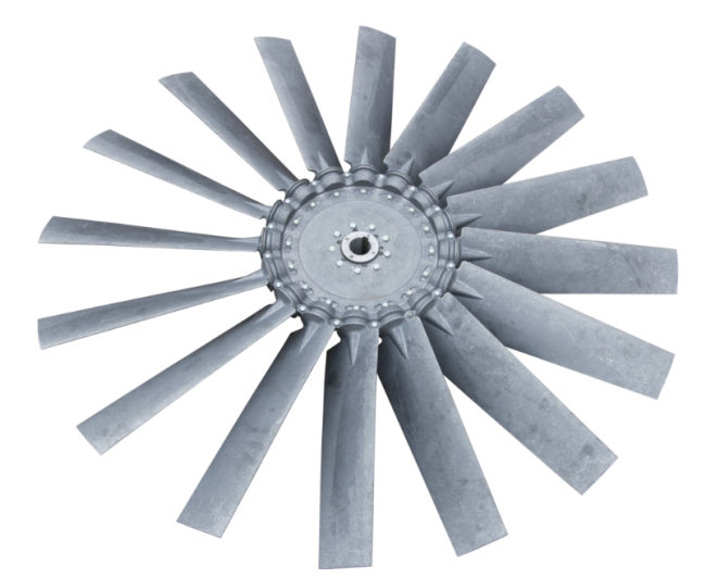 Large tube axial blower fan