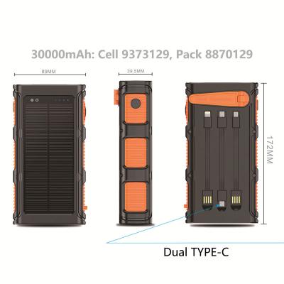 China Draagbare de Zonnestelselsnoodvoedingen 10000mAh~30000mAh van de LithiumKrachtcentrale Te koop