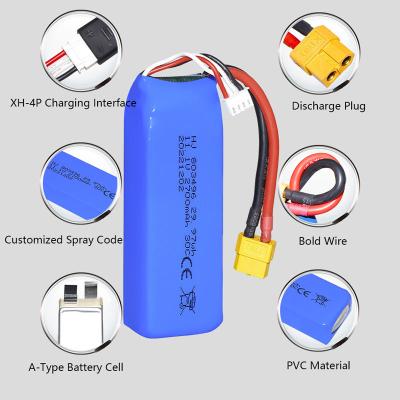 Cina 2700mAh Ebike UPS Carts Lithium RC Batteries Toys 11.1V Solar Systems in vendita