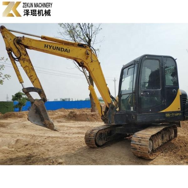 Quality 5.5 Ton Hyundai R55-7 Excavator 0.18m3 Second Hand Diggers for sale