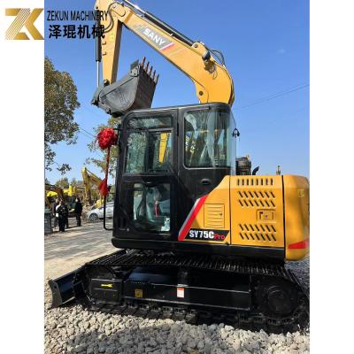 China Used Sany SY75C Pro Excavator with 0.28m³ Bucket in Excellent Condition for sale