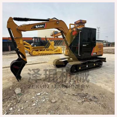 Cina Escavatori a trascinatore Sany SY75C usati con pompe per la costruzione in vendita