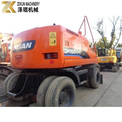 China Used Doosan DH150W-7 Wheel Excavator in Dubai with 0.57m³ Bucket for sale