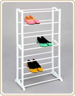 China Vertical  Small Metal Shoes Rack Commodity Shelf for Shoe Storage , Mobile and Portable for sale