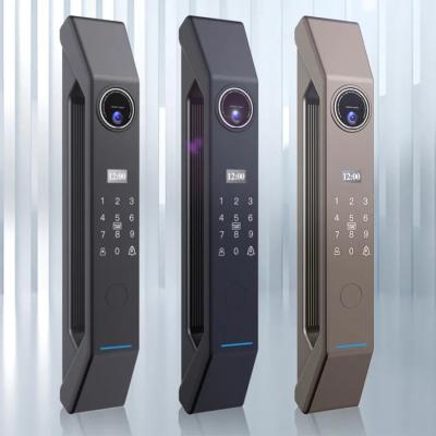 China Smart Exterior Door Locks with Fingerprint/Password/Card Capacity 100 Unlock way Card for sale