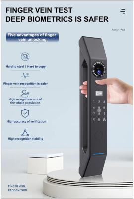 China Smart Exterior Door Locks with Fingerprint/Password/Card Capacity 100 Unlock way Card for sale