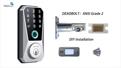 중국 목문 지문 WiFi 네트워크 연결 된 싱크 합금 재료로 스마트 잠금 판매용