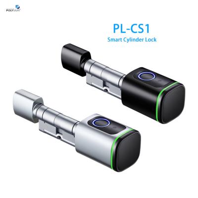 China Wood Door Tuya Smart Cylinder Gate Lock with Remote Control and Fingerprint Unlock for sale
