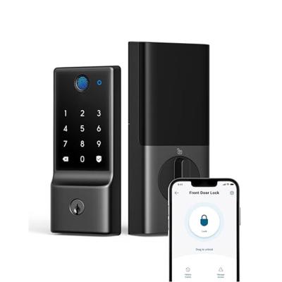 China Modern Minimalist Tuya Face Code Hotel Camera Slim Deadbolt Nfc Intelligent Automatic Waterproof System Key Card Outdoor Smart Door Lock for sale