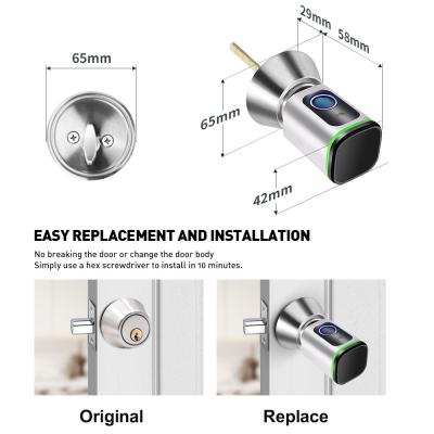 중국 TUYA WiFi BLE 스마트 침실 문 잠금 실린더와 메모리 카드로 집을 보호하세요 판매용