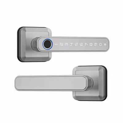 China Smart WiFi Network Enabled TTlock Tuya Fingerprint Door Lock with Passcode Unlock Method for sale