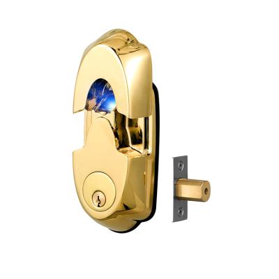 중국 나무문 고 보안 금색 방수 슬라이딩 스마트 지문문 잠금 42.1 * 35.6 * 51.5cm 판매용