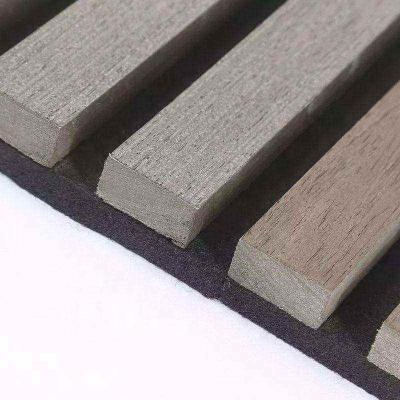 China 600/320mm Width Polyester Fiber Wood Slat Acoustic Wood Panel Sound Insulation Wall Board for sale