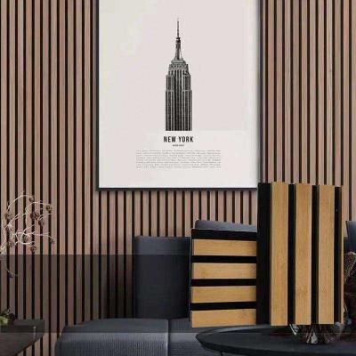 China Soundproof Panel Popular Sound Insulation Slat Wall Board Acoustic Wood Wall Panels for sale