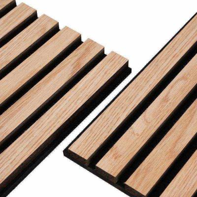 China Custom Wood Slat Acoustic Panels 100% Polyester Fiber for Wall and Ceiling Insulation for sale