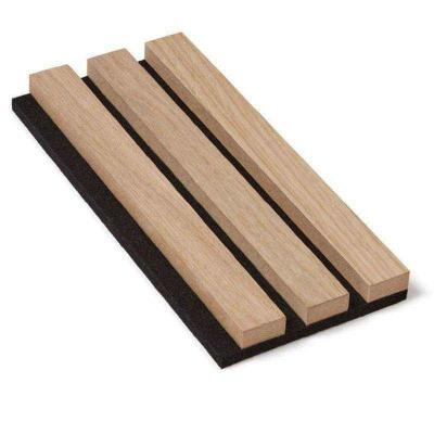 China Modern Design Style Acoustic Slat Wall Panel with 100% Polyester Fiber and Wood Slats for sale