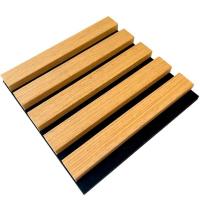 Quality Anti Sound Absorption Modern Wood Slat Polyester Fiber Wall Panel for Acoustic for sale