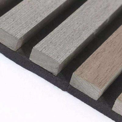 China Customized Color Wall and Ceiling Soundproof Slats Laminated Pet Fibre Acoustic Panel for sale