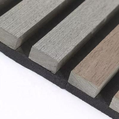 China Vinnige installatie Slate Houten polyestervezel Muur akoestisch paneel voor interieur Te koop