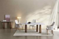 China T1030 Luxury Oval Marble Console Table for sale
