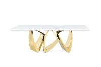 China T1033 Unique Intertwined Base Marble Dining Table for sale
