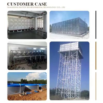 China Hot Dipped Galvanized Sectional Water Tank Modular Elevated Steel Tower Water Reservoir Tank for sale