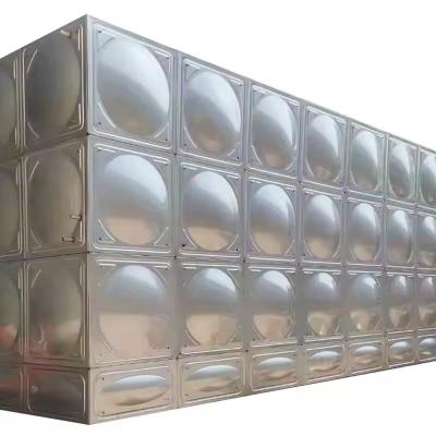China 10000 liter gesegmenteerd roestvrij staal sectionair waterreservoir op maat Groot Te koop
