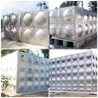 China Custom Sectional Rectangular Stainless Steel Water Tank 304 1.0mm for Drinking Water Storage for sale