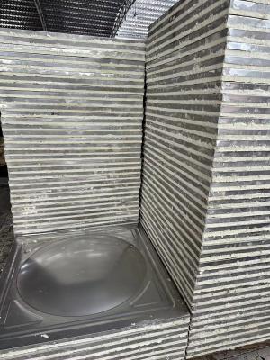 China SS 304 316 Druckschweißen Edelstahl Wärmeschutz Sektionell isolierter Wasserbehälter für die Brandbekämpfung for sale