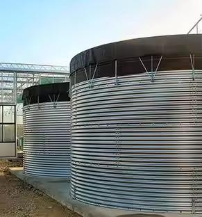 China Regenwassersammeltank Runder galvanisierter Wellstahtank Runder Wasseraufbereitungsanlagen for sale