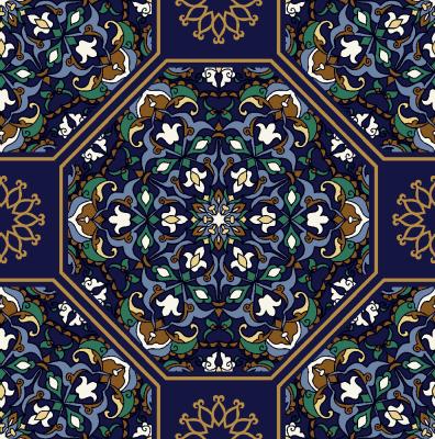 China Islamic Geometric Floral Carpet Tile Select Elements Carpet Tile For Prayer Room for sale