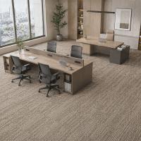Quality Taupe Linear Textured Carpet Tile Modular Nylon Carpet Flooring 25X100cm Tiles for sale