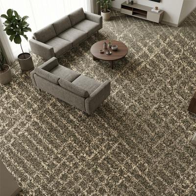 China Brown Heather Nylon Carpet Tile 50x50cm 60x60cm Jacquard 100 Nylon Carpet for sale