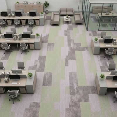 China Modular Nylon Carpet Tile Abstract Heather Block Carpet Tile for sale