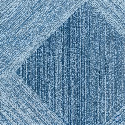 China Denim Blue Carpet Squares 100% Polyamide Geometric Carpet Tile for sale