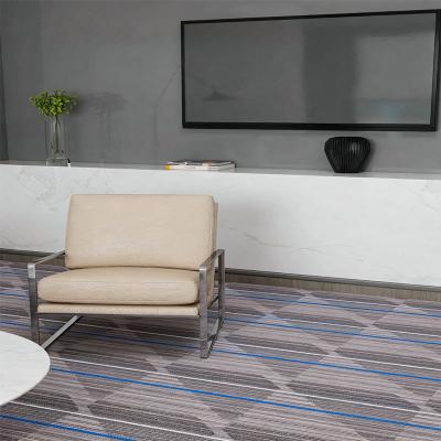 China Vertical Ribbed Jacquard Loop Office Carpet Tiles 50*50cm 60*60cm for sale