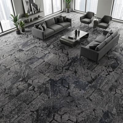 China Abstract Distressed Pattern Nylon Carpet Tiles Flooring Stain Resistant for sale