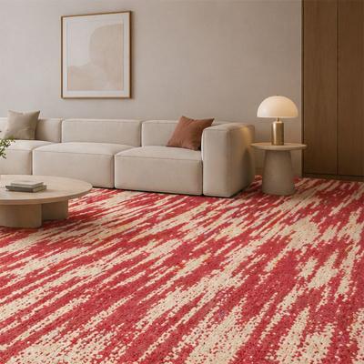 China Irregular Stripes PP Carpet Tile 4mm Pile Washable Carpet Tiles For Schools for sale