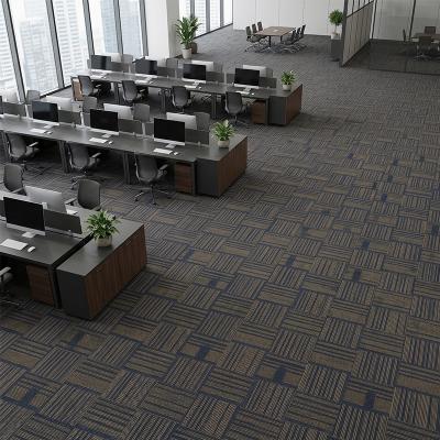 China Vertical Stripes Textured Carpet Tile Soundproof Office Carpet Tiles for sale