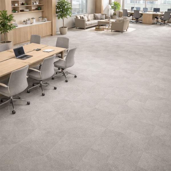 Quality Fireproof Beige Heavy Duty Carpet Tiles Jacquard Design Domestic Carpet Tiles for sale