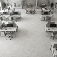 Quality 1/12 Gauge Commercial Carpet Tile Light Grey 60x60 Industrial Carpet Squares for sale