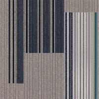 Quality Anti Static Grey Office Carpet Tiles Layered Stripes Commercial Carpet Planks for sale