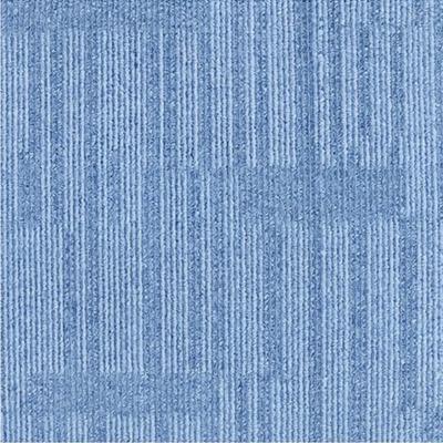 China Light Blue PP Carpet Tile Polypropylene 50x50cm Carpet Tiles for sale