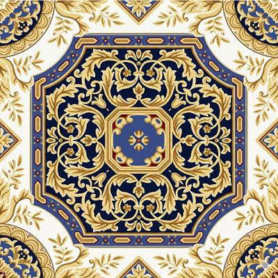 China Antibacterial Carpet Tile 50x50cm Baroque Medallion Carpet Rug for sale