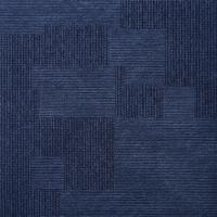 China Navy Geometric Patchwork Linear Texture Pattern PP Carpet Tile 1/12 Gauge B1 Fireproof Office Flooring for sale