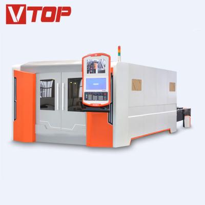 China 4000w Full Closed Pallet Table CNC Fiber Laser Metal Sheet Cutting Machine for sale