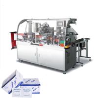 China Alcohol Pad Wet Wipes Packaging Machine 220V 4.8KW 8 Language PLC Control Horizontal Four Side Sealing for sale