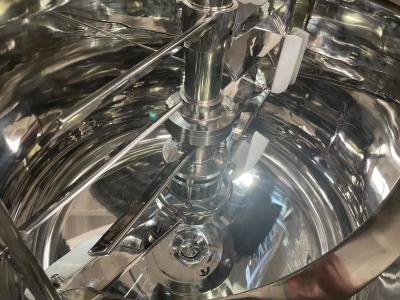 China Chemical liquid soap making machine homogenizer mixer cosmetic heating stainless steel double jacketed mixing tank for sale