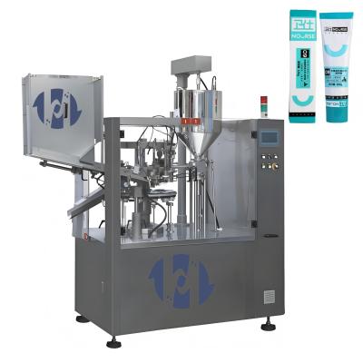 China Controlled Automatic Cosmetic Lotions Hand Sanitizer Gel Ointment Skin Care Products Cream Tube Filling Machine Sealing Machine for sale